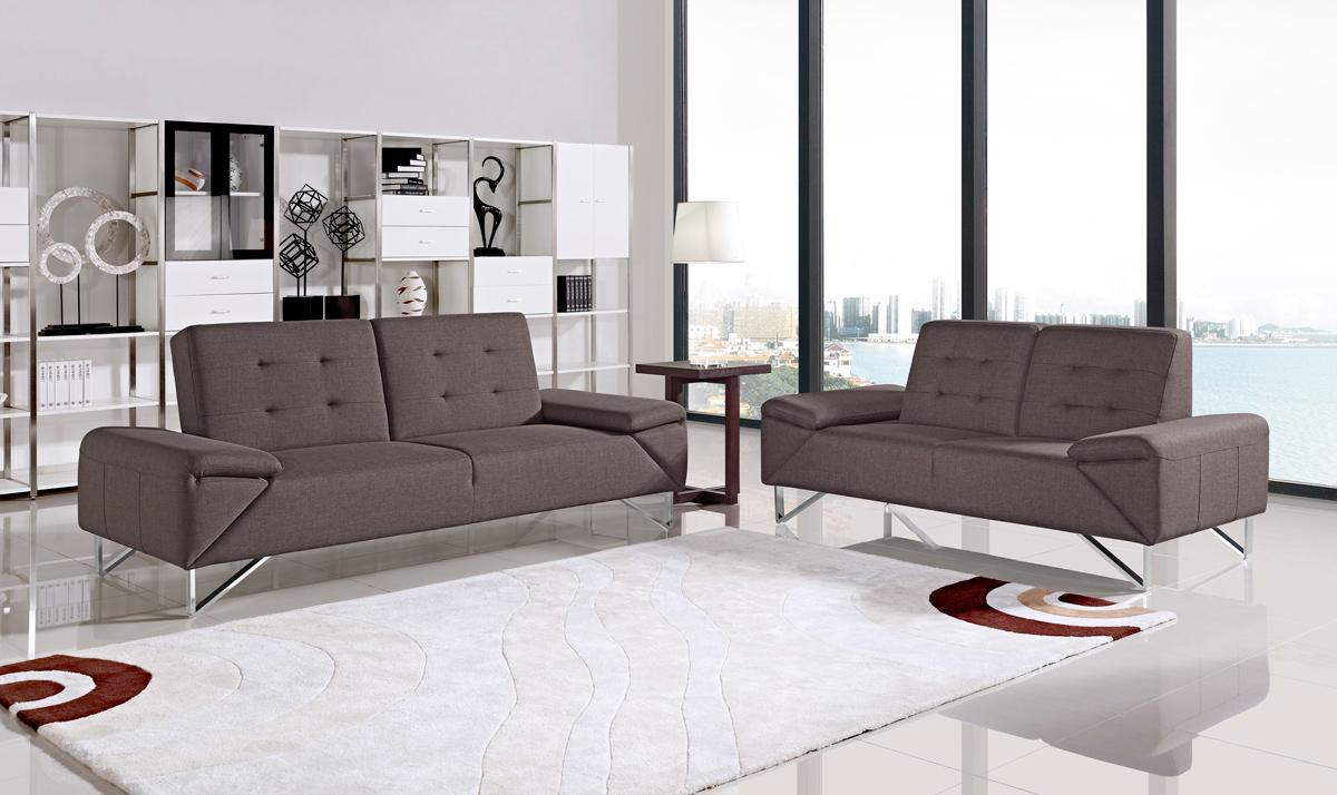 Contemporary Brown Fabric Two Piece Sofa Bed Set San Antonio Texas Vbriz