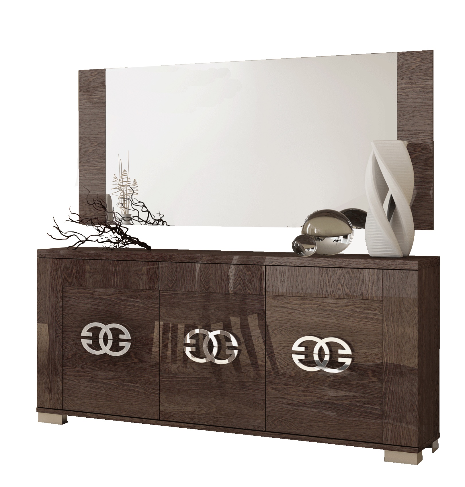 European Design 3-Door Buffet with Mirror for Dining Rooms Albuquerque ...
