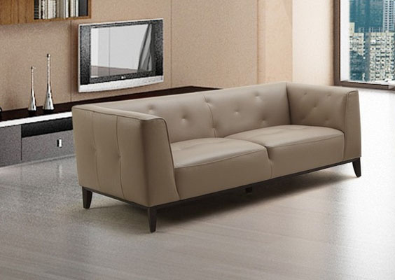 Ultra Contemporary Unique Design Loveseat in Reach Tan Leather Shop ...
